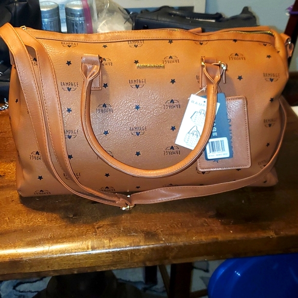 Rampage | Bags | Rampage Weekender Bag Nwt Carmel Color W Black Stars ...